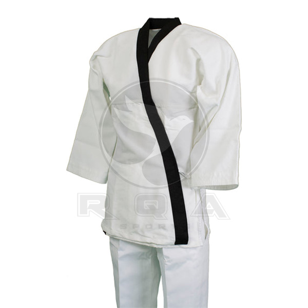 RQA SPORTS | Hapkido Traditional Uniform With Black Stripes (Custom Logo)